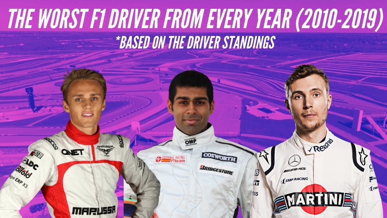 The Worst F1 Driver from Every Year (2010-2019) Based on the Driver ...
